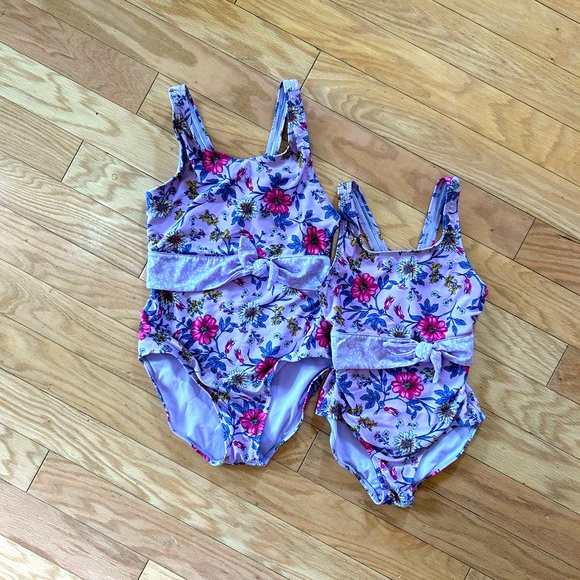 Swim | Big Sis Little Sis Matching Swim Suits Sizes 1 6 One Piece ...